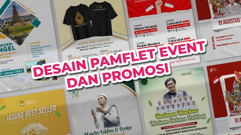 Desain Pamflet/Poster Event, Promosi Produk, Lomba, Dll