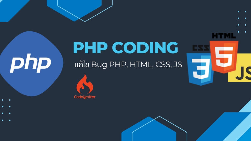 รับแก้โค้ดเว็บไซต์ งานด่วน งานเร่ง PHP, CSS , JS ปรับแต่ง SEO