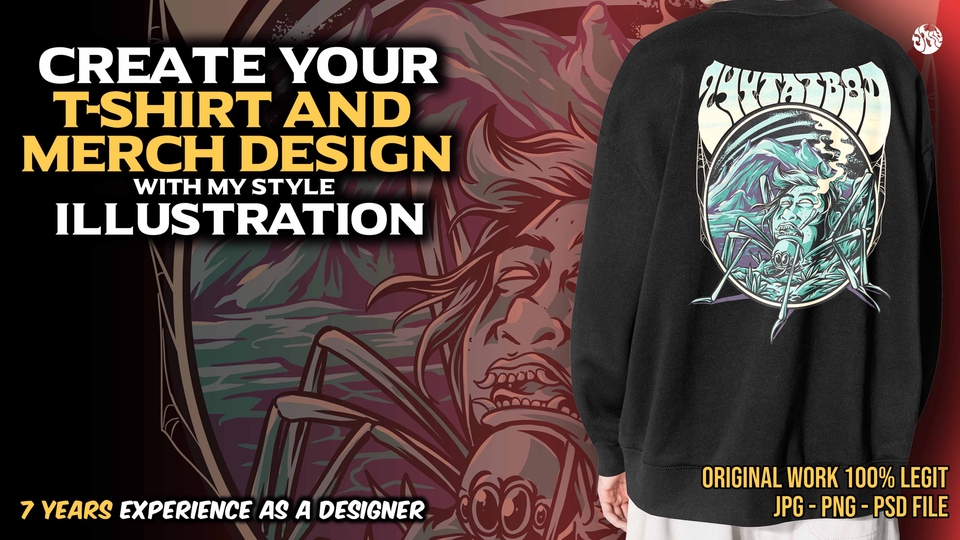 illustrasi untuk keperluan Merchandise, Kaos, totebag, cover album ...