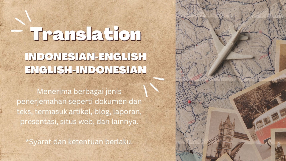 Translation: Indonesian-English, English-Indonesian