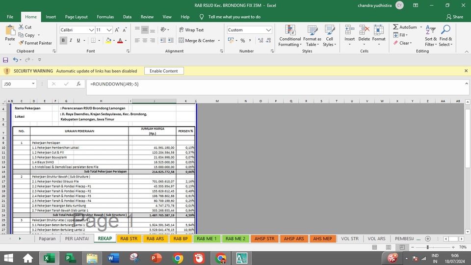 Jasa Perhitungan RAB Konstruksi Segala Jenis Bangunan