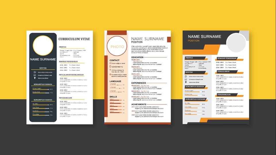 DESAIN CV & RESUME (24 JAM JADI)