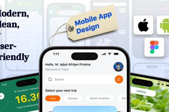 Mobile Apps Design - Clean, Modern & Professional