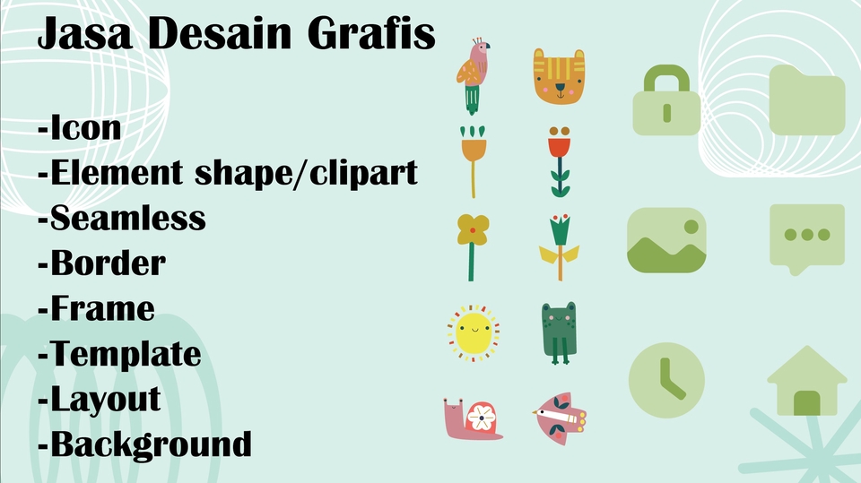 Jasa Pembuatan aset element grafis untuk microstock atau creator canva