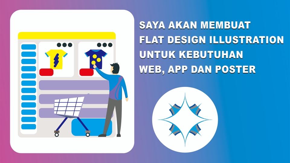 Jasa Pembuatan Flat Design Illustration untuk Web, App dan Poster
