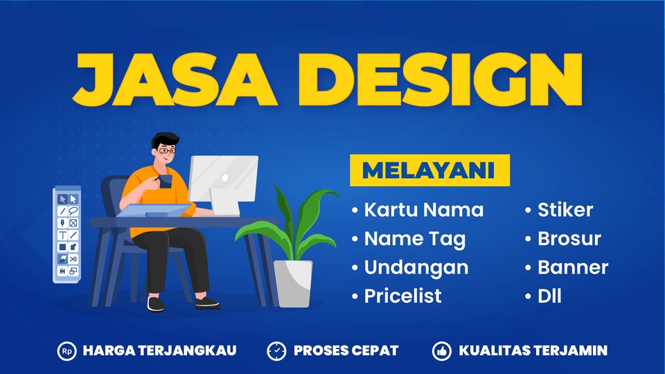 JASA DESIGN FLYER, BROSUR, BANNER, KARTU NAMA, ID CARD