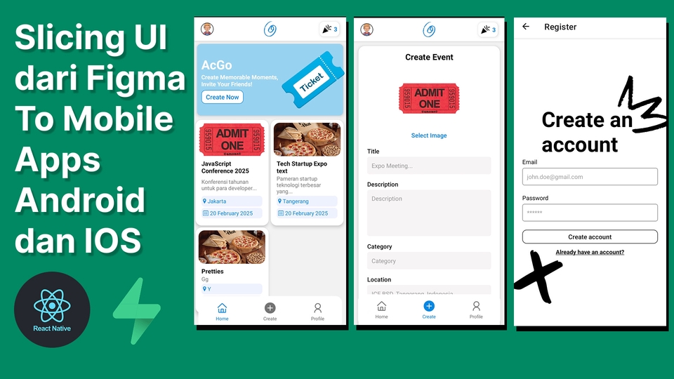 Slicing Figma & Pembuatan Aplikasi Mobile Android dan IOS | React Native