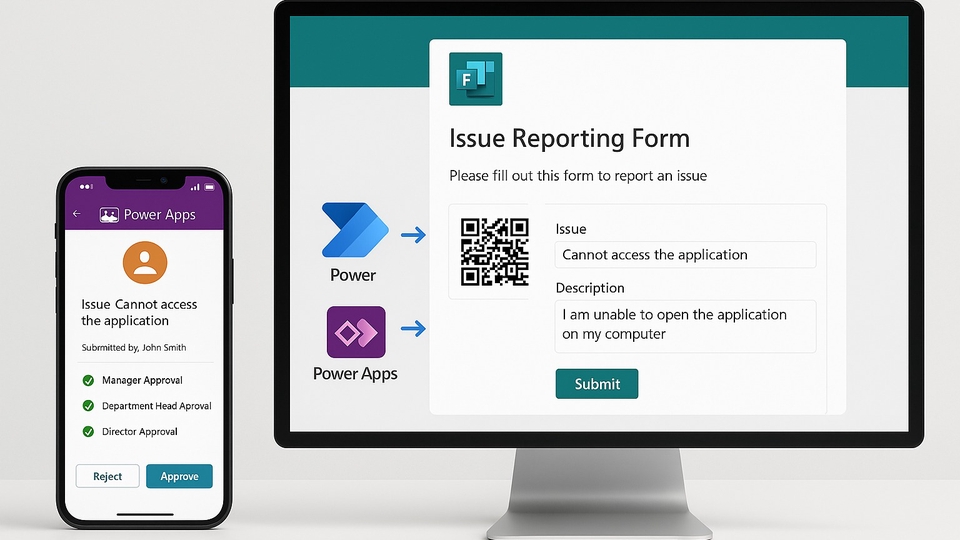 Power App ระบบการจัดการเอกสาร IT helpdesk Approval Flow