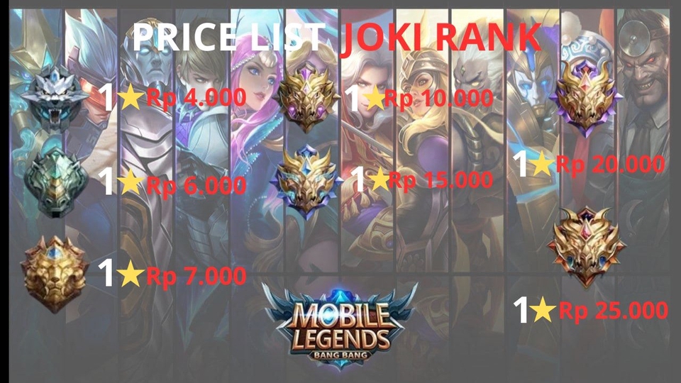 Joki Mobile Legend & Mabar Rank Naik Pangkat Terseru Dan Murah