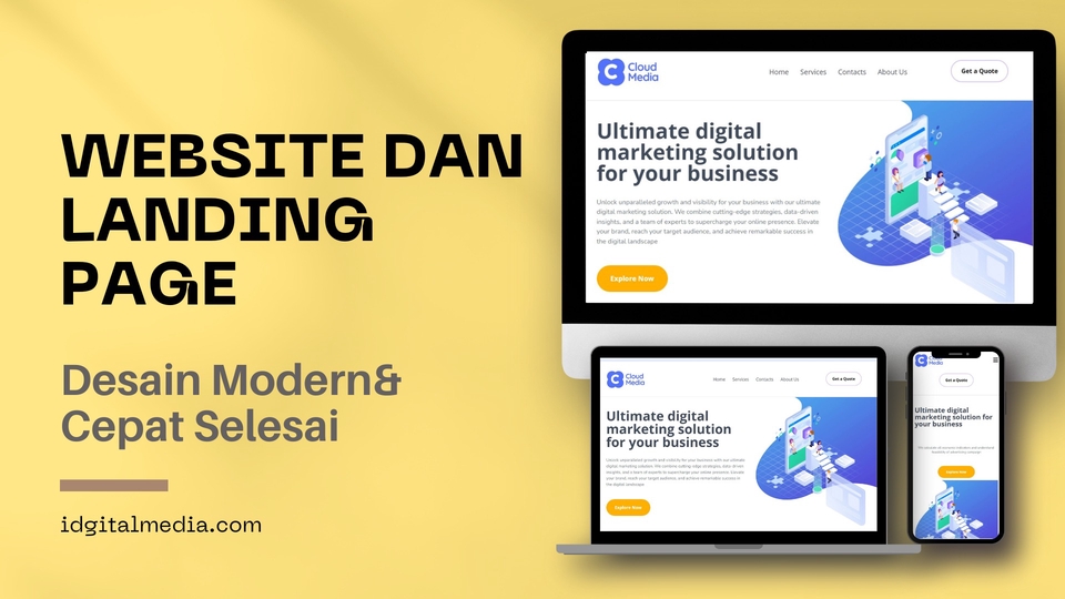 Pembuatan website company profile dan landing page modern design siap ...