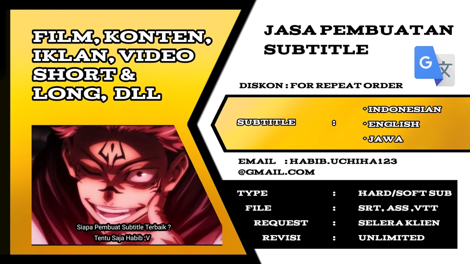 JASA PEMBUATAN SUBTITLE HARDSUB DAN SOFTSUB