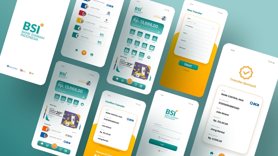 Desain UI Mobile APPS BANK BSI