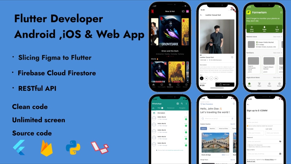 Flutter Developer - Mobile App - Web App