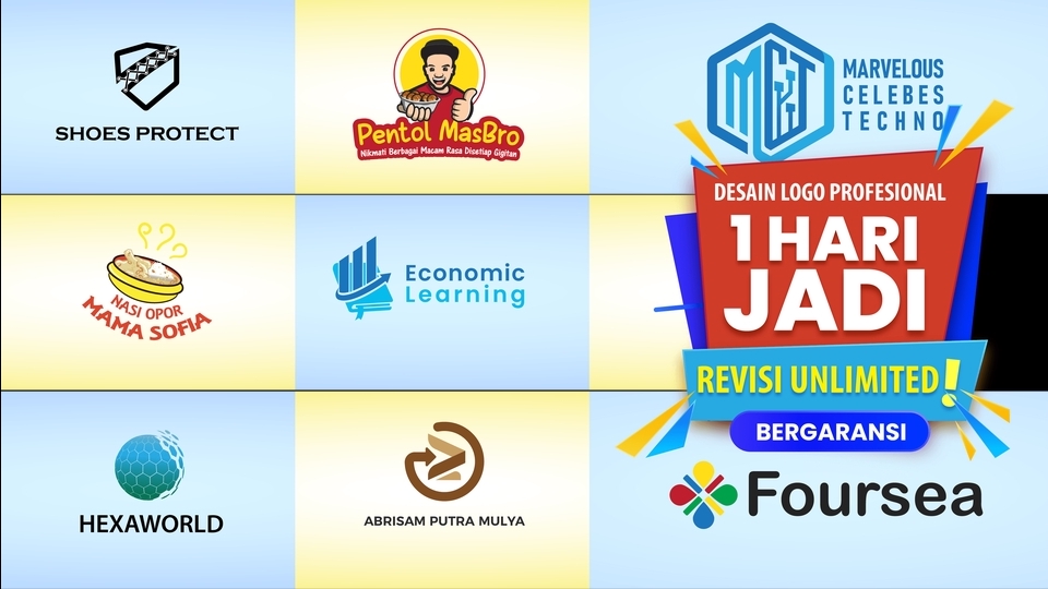 4 Konsep Desain LOGO | Logo Profesional | Logo UKM | Logo Minimalis ...