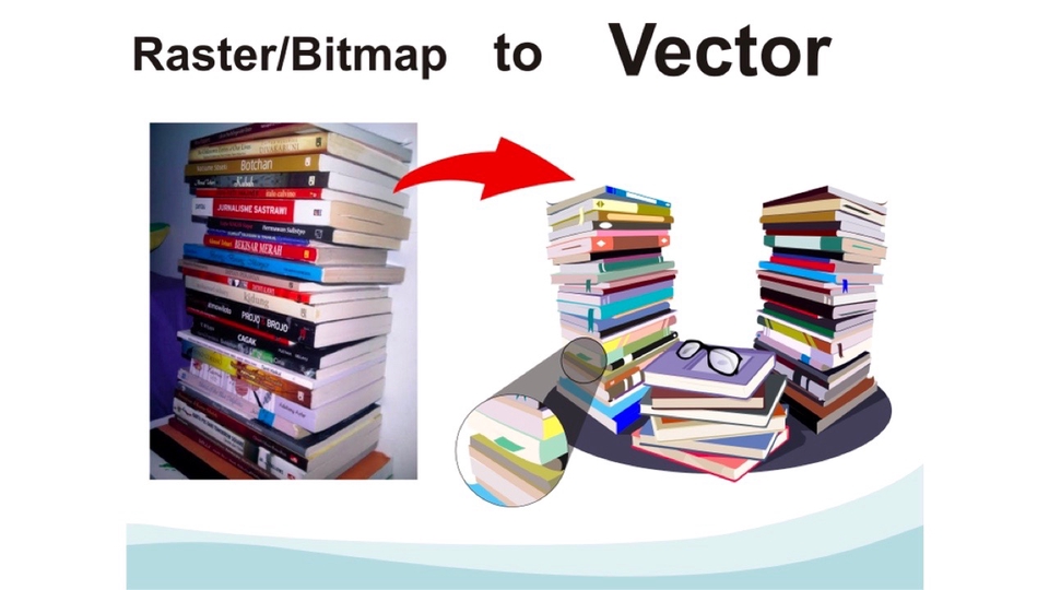 Pembuatan tracing vektor. Bitmap/raster ke vector