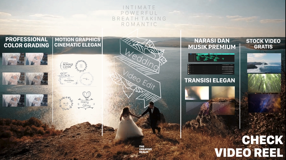 Professional Cinematic Romantic Wedding Prewedding Video Edit CHECK PREVIEW