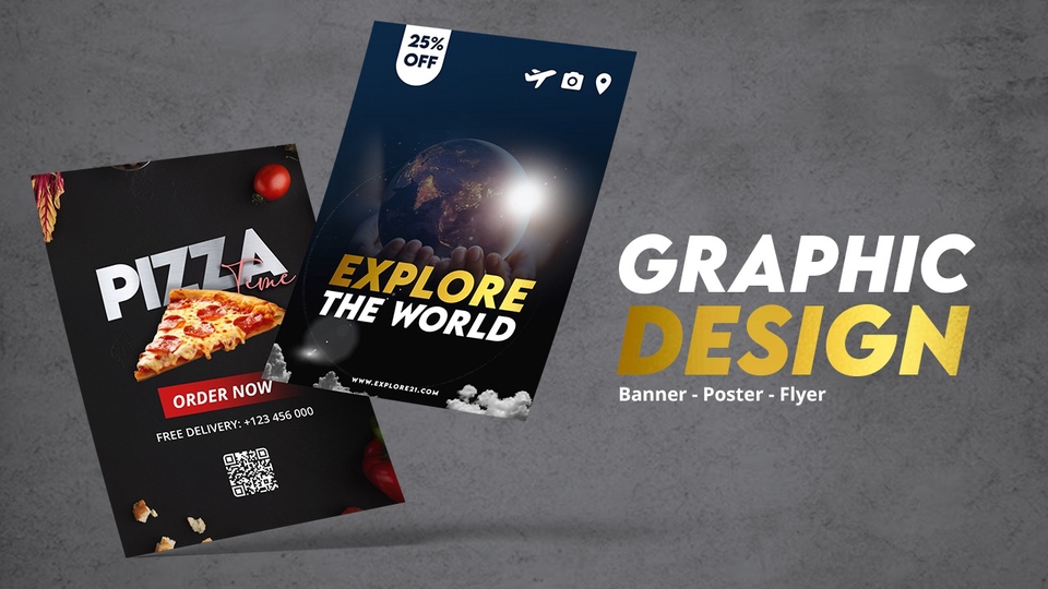 Desain Banner, Poster, Flyer, IG Post, Mockup