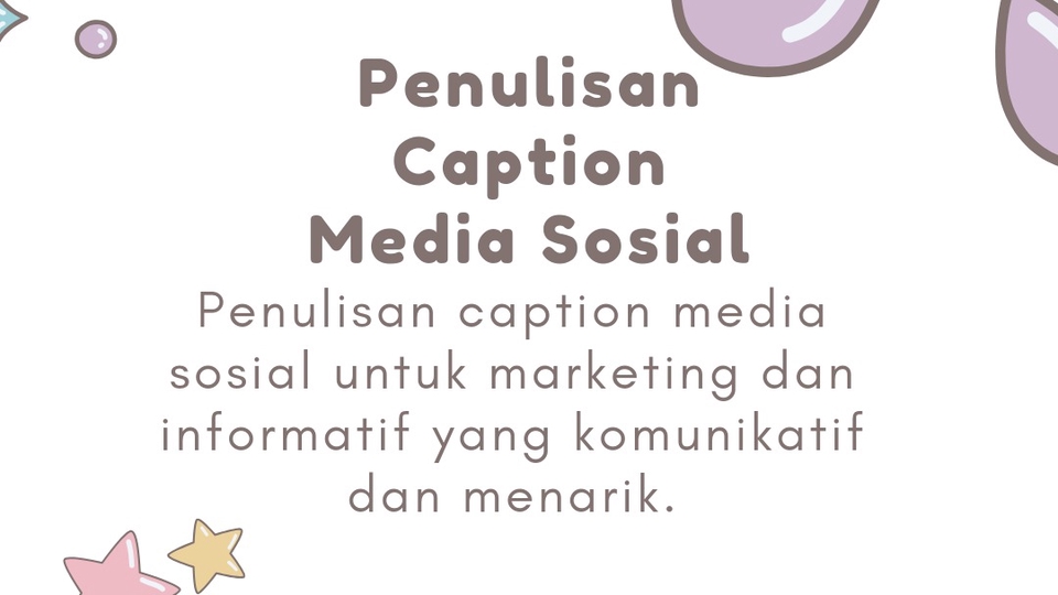 CAPTION MEDIA SOSIAL KOMUNIKATIF DAN INFORMATIF