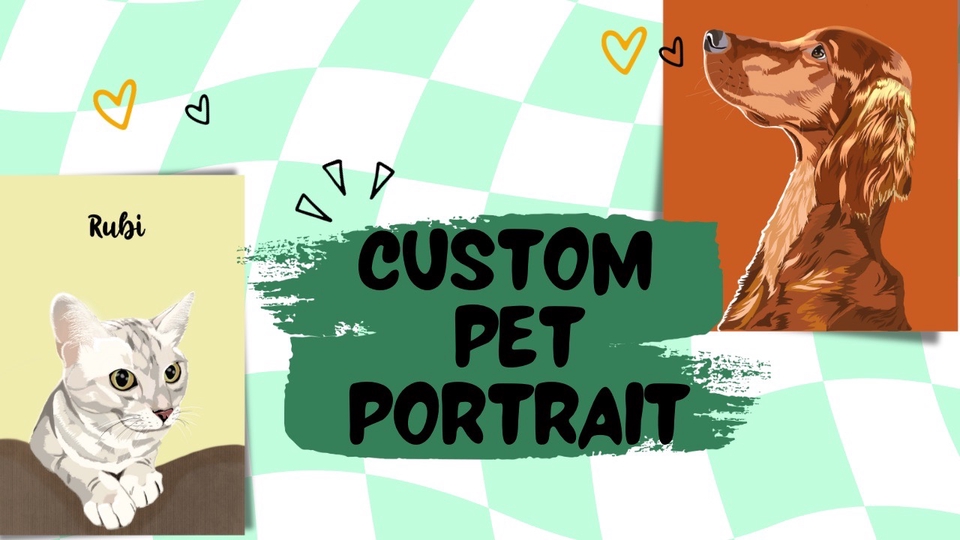 Custom Portrait Hewan Peliharaan