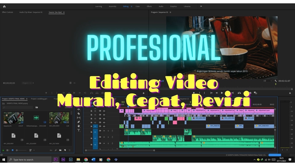 Editing Video yang Profesional menggunakan Software Adobe Premiere Pro CC