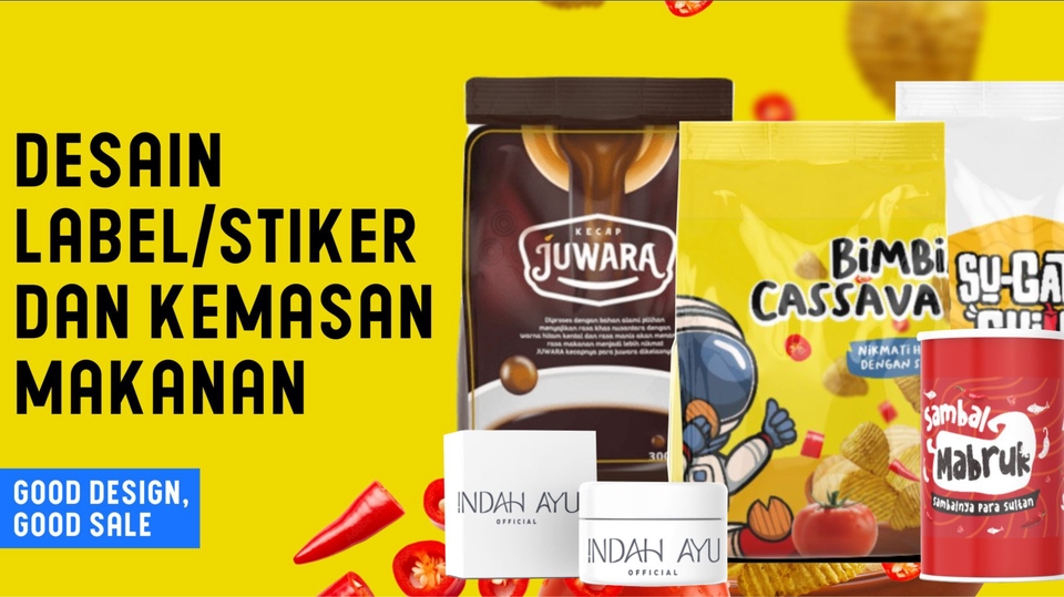 Design Label/Stiker dan Kemasan Makanan