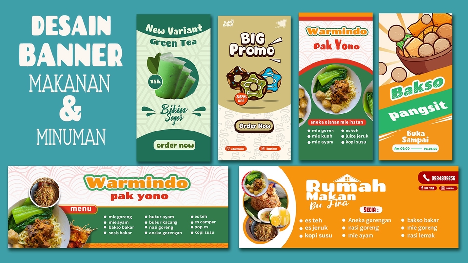 Desain banner umkm siap cetak kualitas bagus