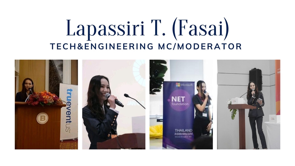 TH/EN พิธีกรหญิง(MC)/Moderator งานevent สัมมนา งานประชุมวิชาการ งานทางการ กึ่งทางการต่างๆ