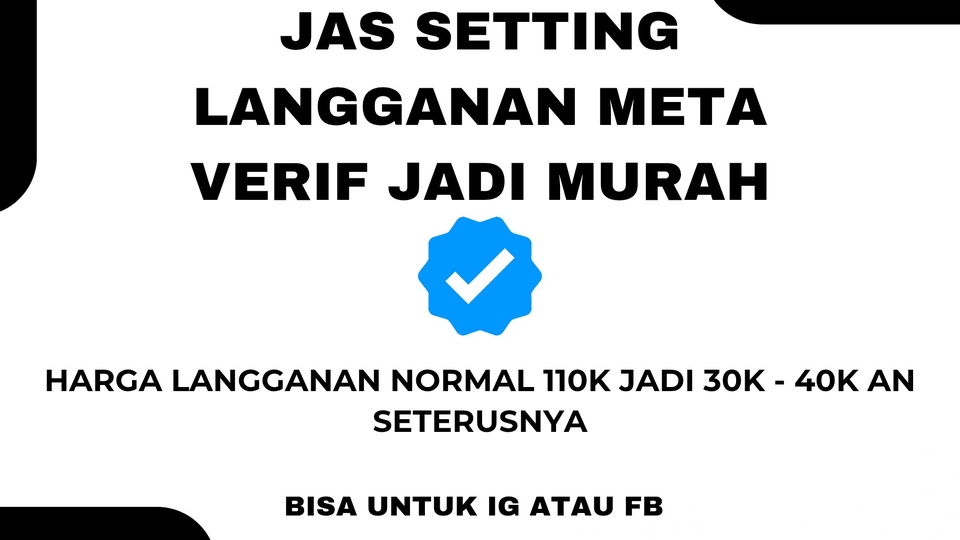 JASA SETTING LANGGANAN CENTANG BIRU JADI MURAH IG ATAU FB