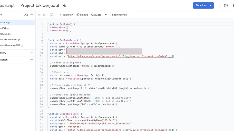 Pembuatan Formula dan Apps Script pada Google Spreadsheet untuk ...