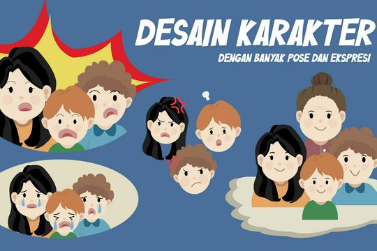 Desain ilustrasi karakter kartun dan maskot yang simple dan lucu