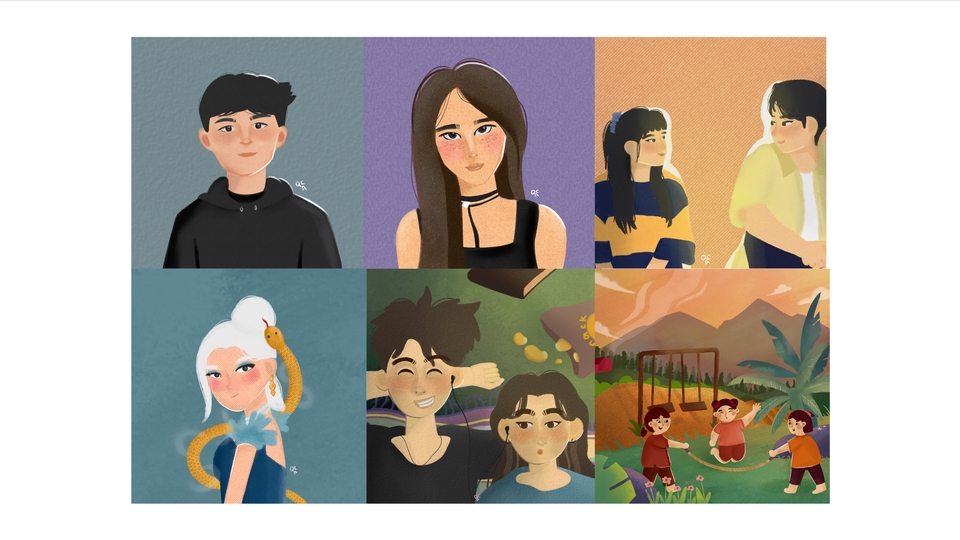 [ilustrasi 2d] desain karakter ilustrasi lucu