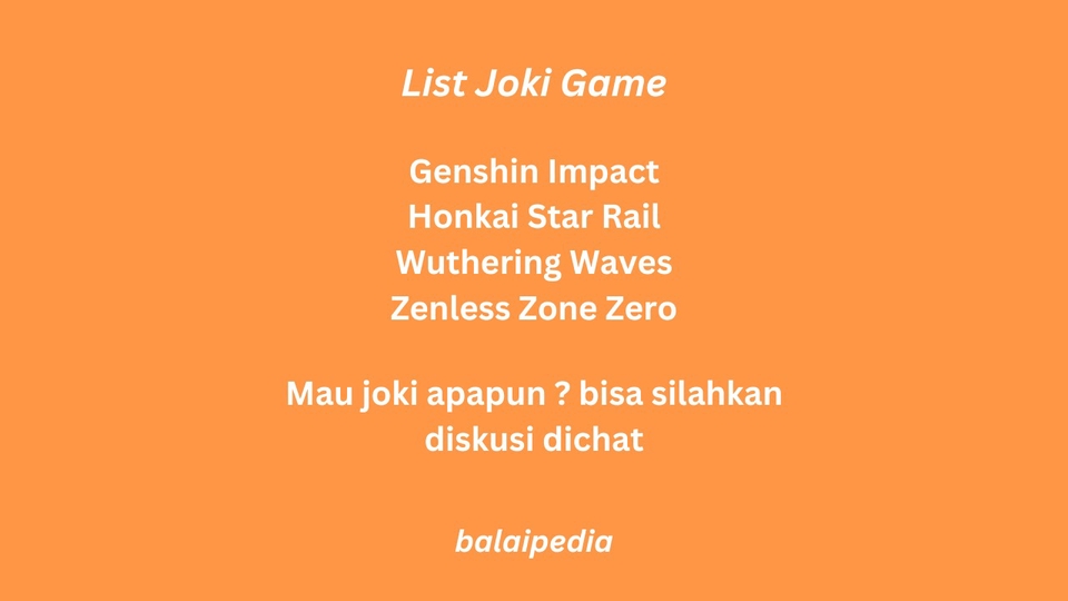 Joki Custom Sesuai Permintaan Pembeli Genshin Impact / Honkai Star Rail ...