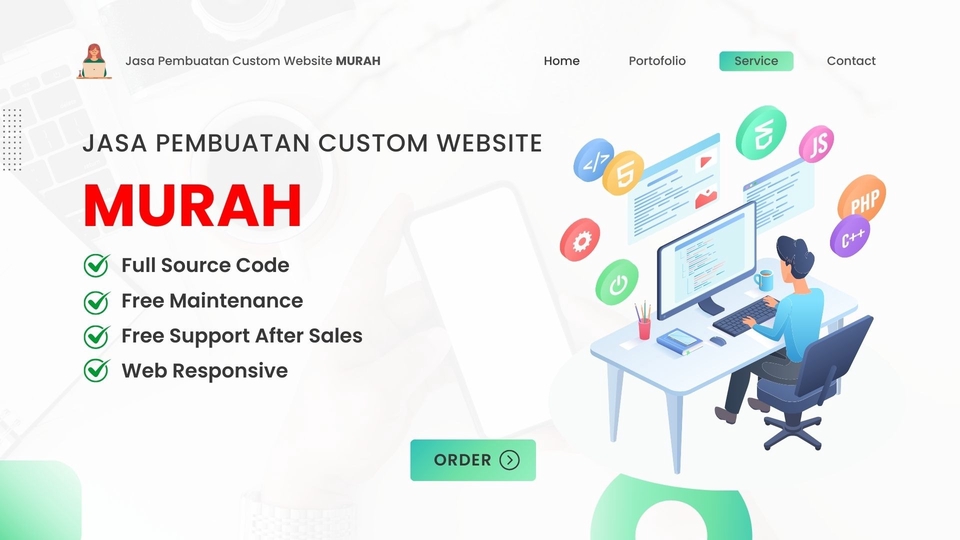 Jasa Pembuatan Custom Website Murah (Wordpress/Laravel/CI)