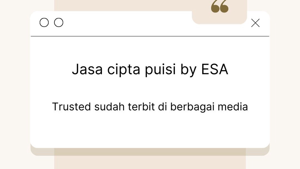 Jasa Cipta Puisi