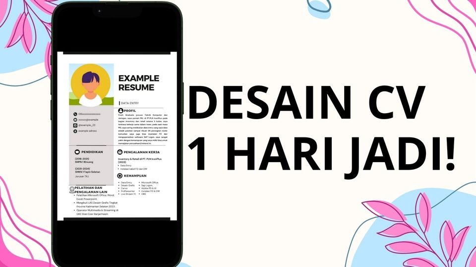 Desain CV/RESUME CEPAT JADI