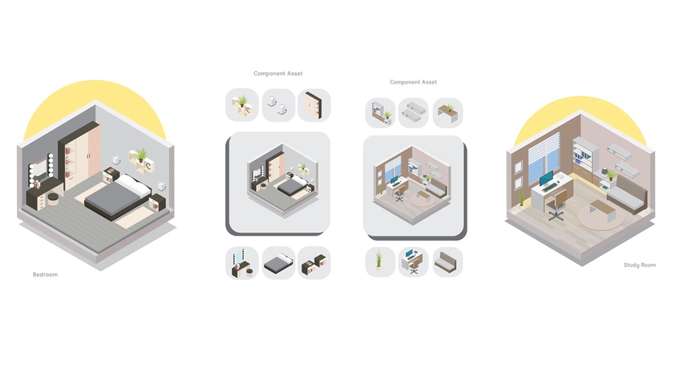 Desain Layout Ilustrasi Interior