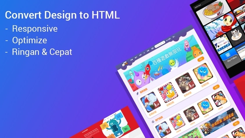 Convert Mockup/Wireframe Menjadi HTML