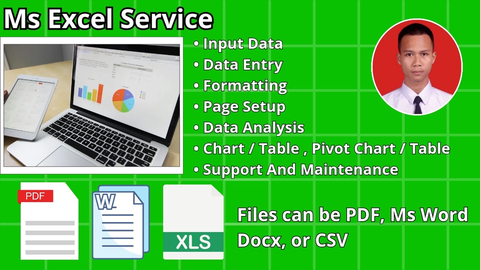 MsEXCEL SERVICES: DATA ENTRY, FORMATTING, CHARTS, PAGE SETUP, DATA ...