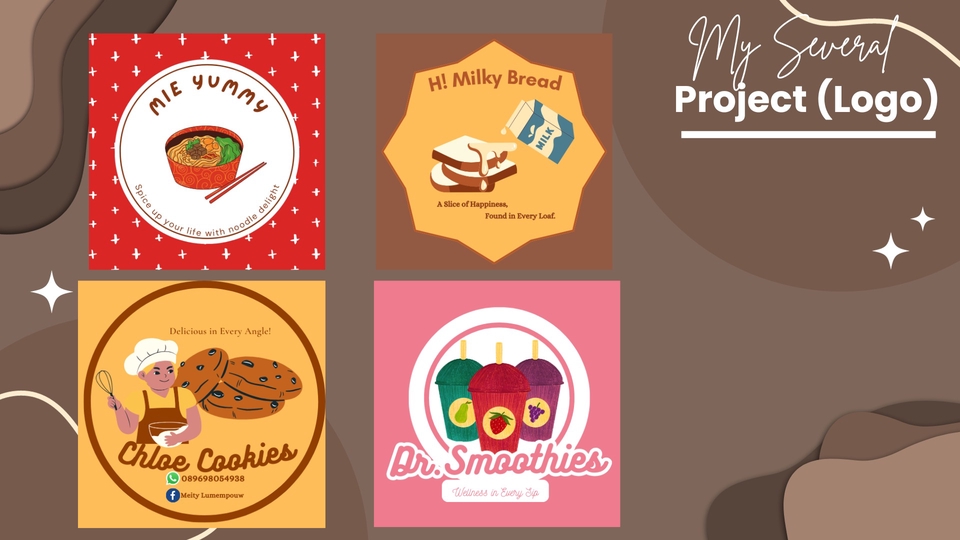 DESAIN LOGO (1 HARI JADI) UNTUK MAKANAN, MINUMAN, DAN BAKERY (FREE TAGLINE)