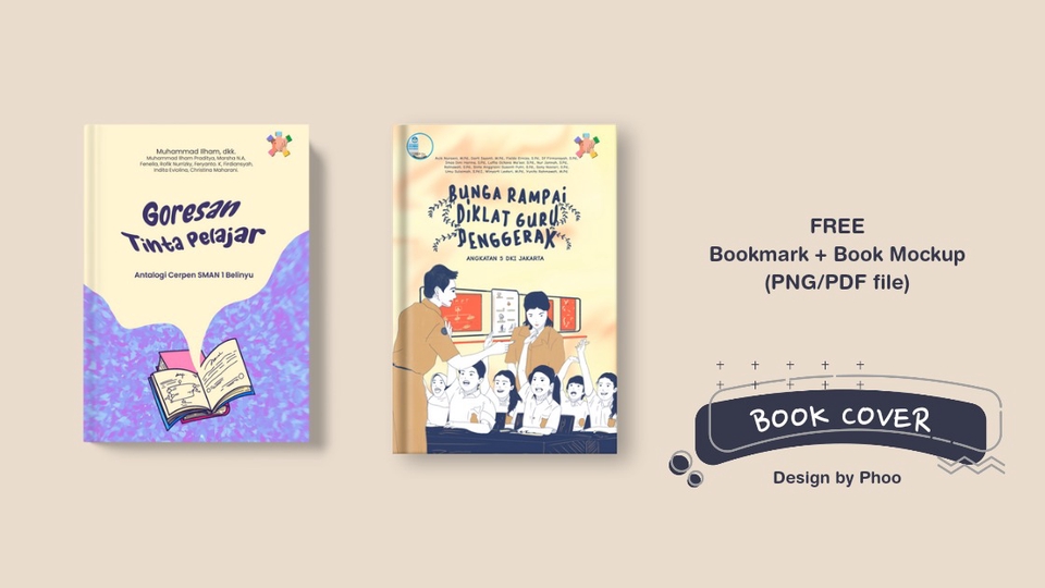 Ilustrasi Sampul Buku (Book Cover) Cover Buku Ebook/Cetak