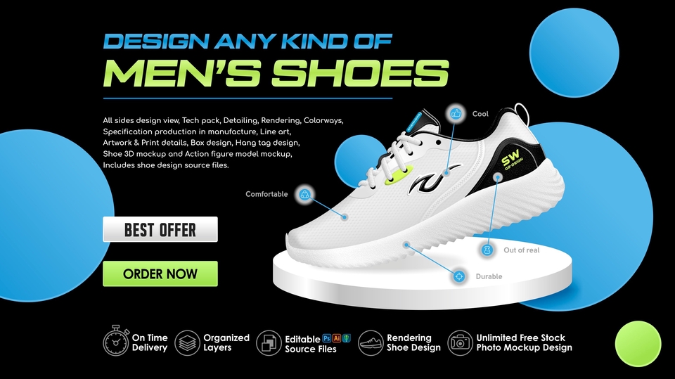 KONSEP DESAIN SEPATU MODERN DAN TRENDI DENGAN PAKET TEKNOLOGI