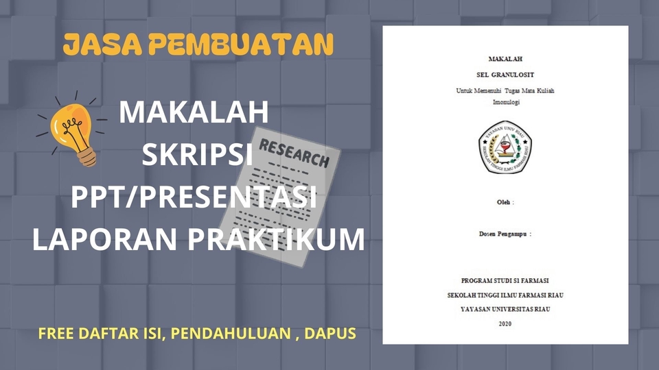 MAKALAH, JURNAL, SKRIPSI, PPT/PRESENTASI
