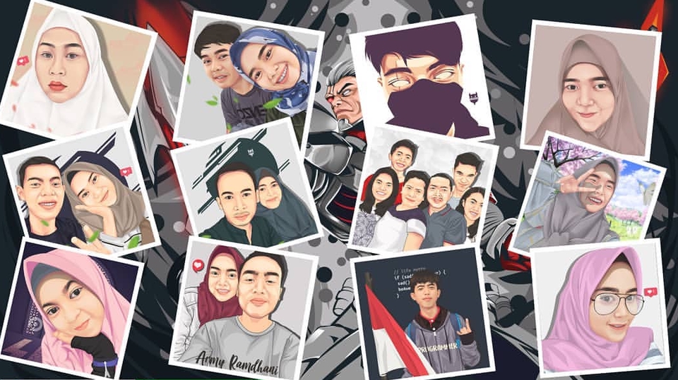 Desain Foto Cartoon Photoshop
