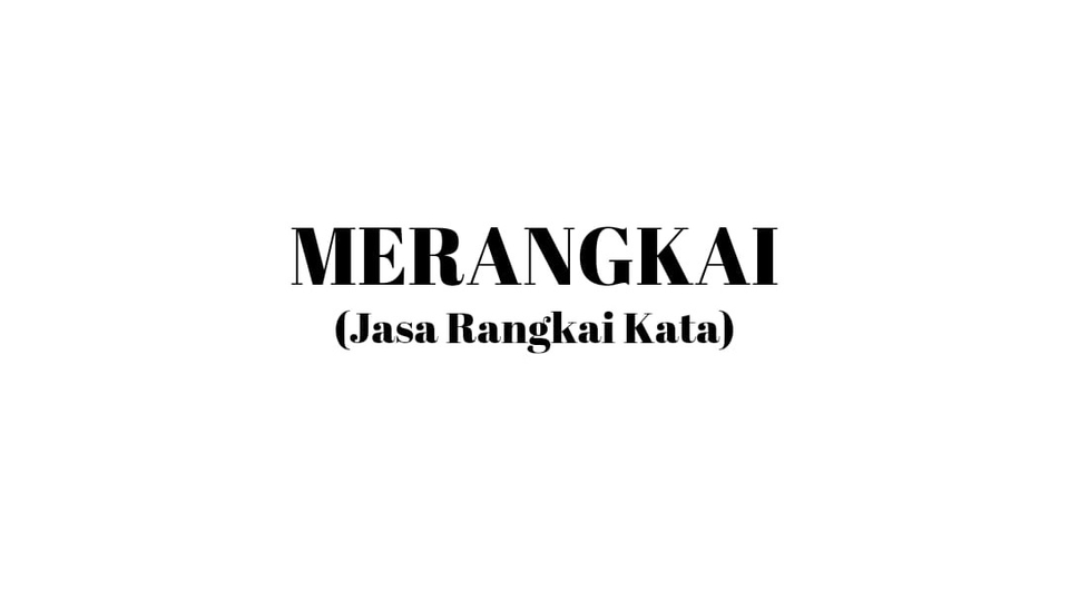 Merangkai (Jasa Rangkai Kata)