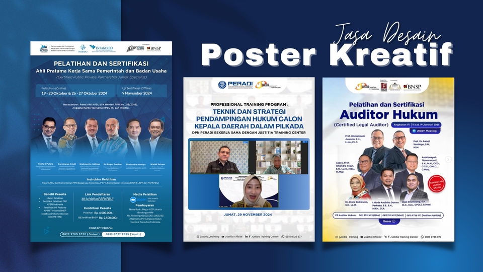 Jasa Desain Poster Kreatif Modern | Poster Webinar, Pelatihan, Seminar, dll