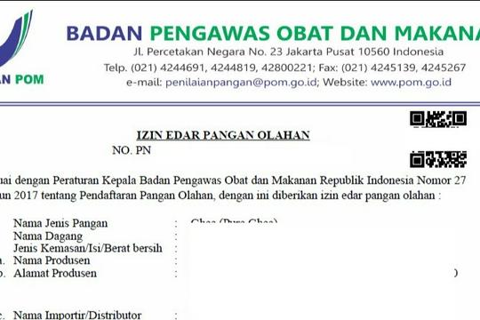 Registrasi BPOM MD dan ML