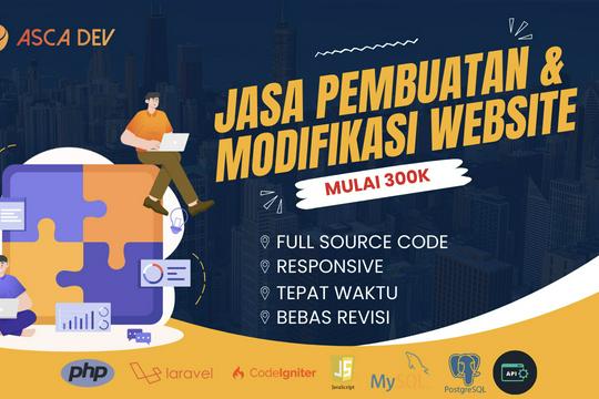 Jasa Pembuatan dan Modifikasi Website PHP, Laravel, Codeigniter