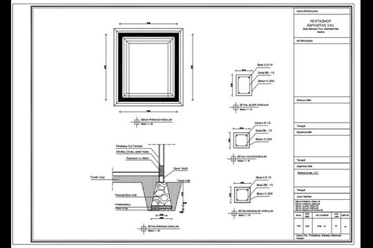 Gambar Desain Konstuksi AutoCAD Drawing