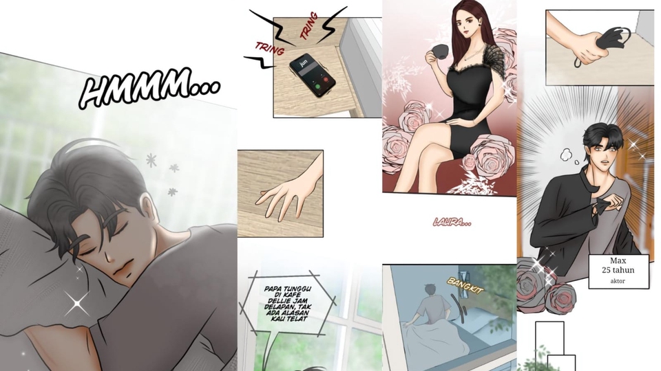 saya akan membuat komik webtoon dari script cerita mu