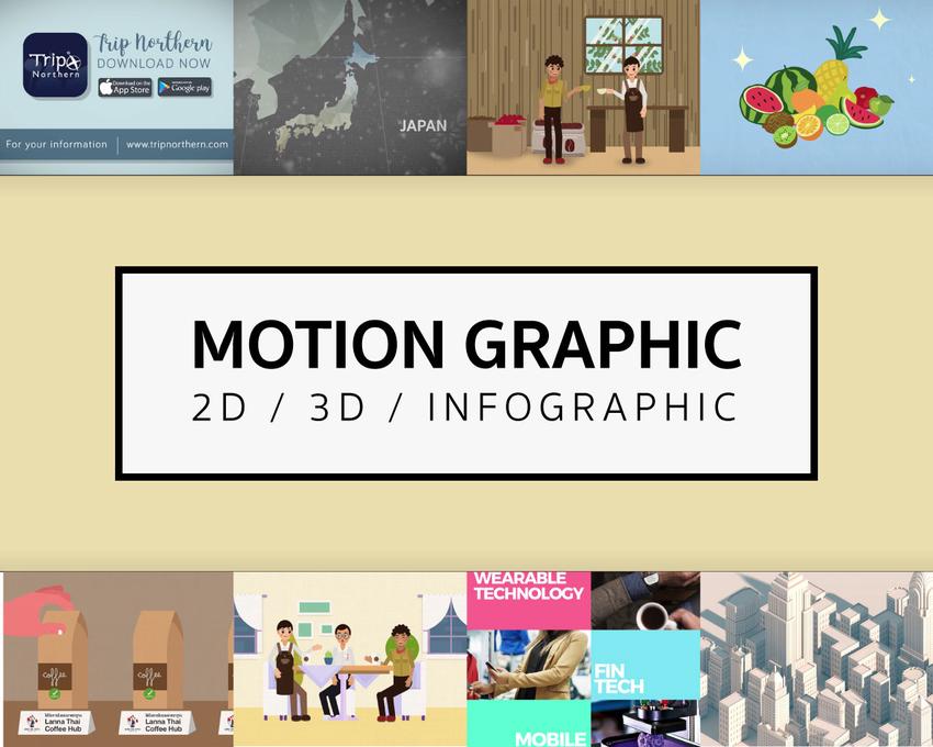 ร่วมงานผลิตสื่อวิดีโอ Motion graphic
